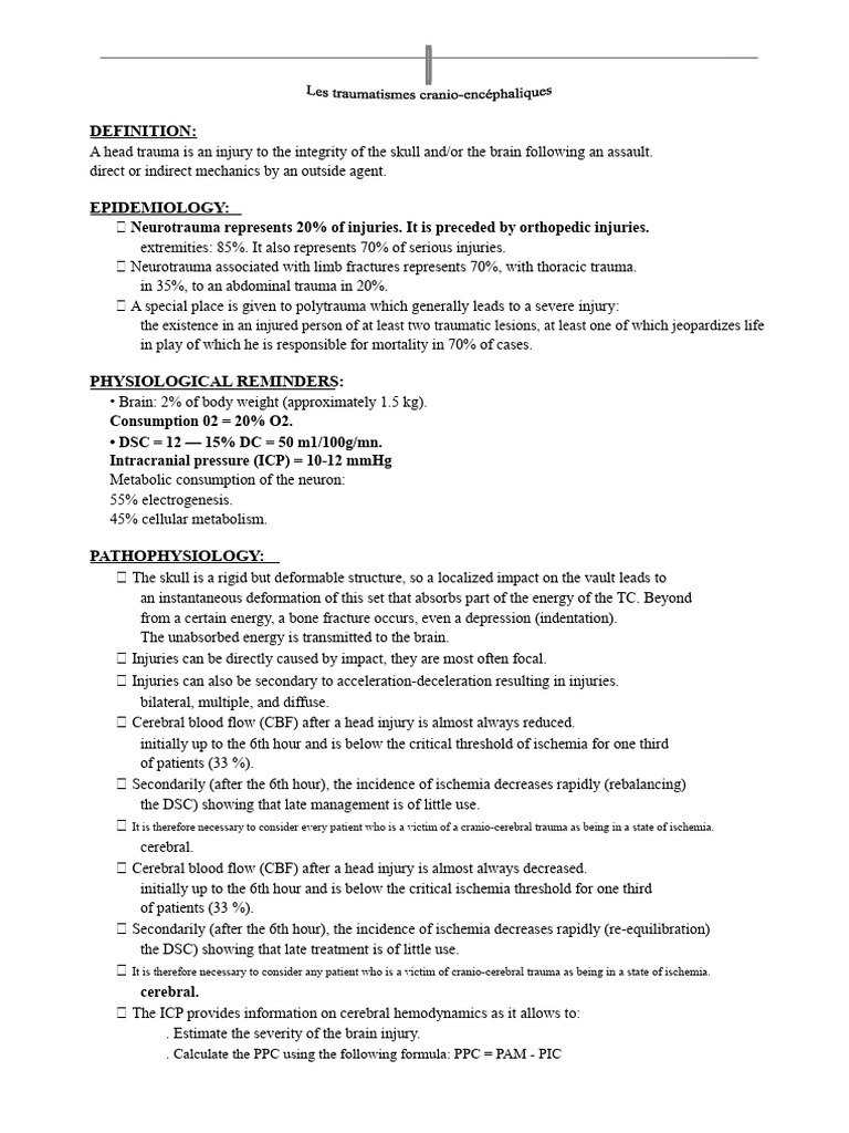 5 Cranioencephalic Traumas.docx | PDF | Traumatic Brain Injury ...