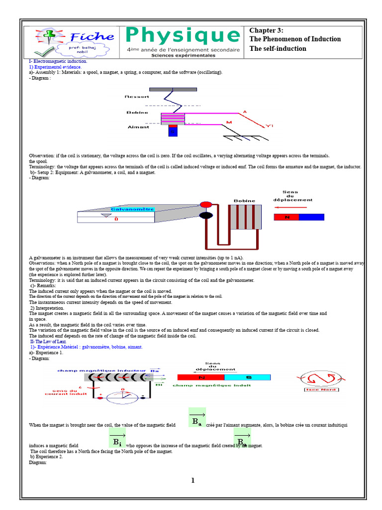Chapter 3 Physics Self-Induction | PDF | Electromagnetic Induction ...