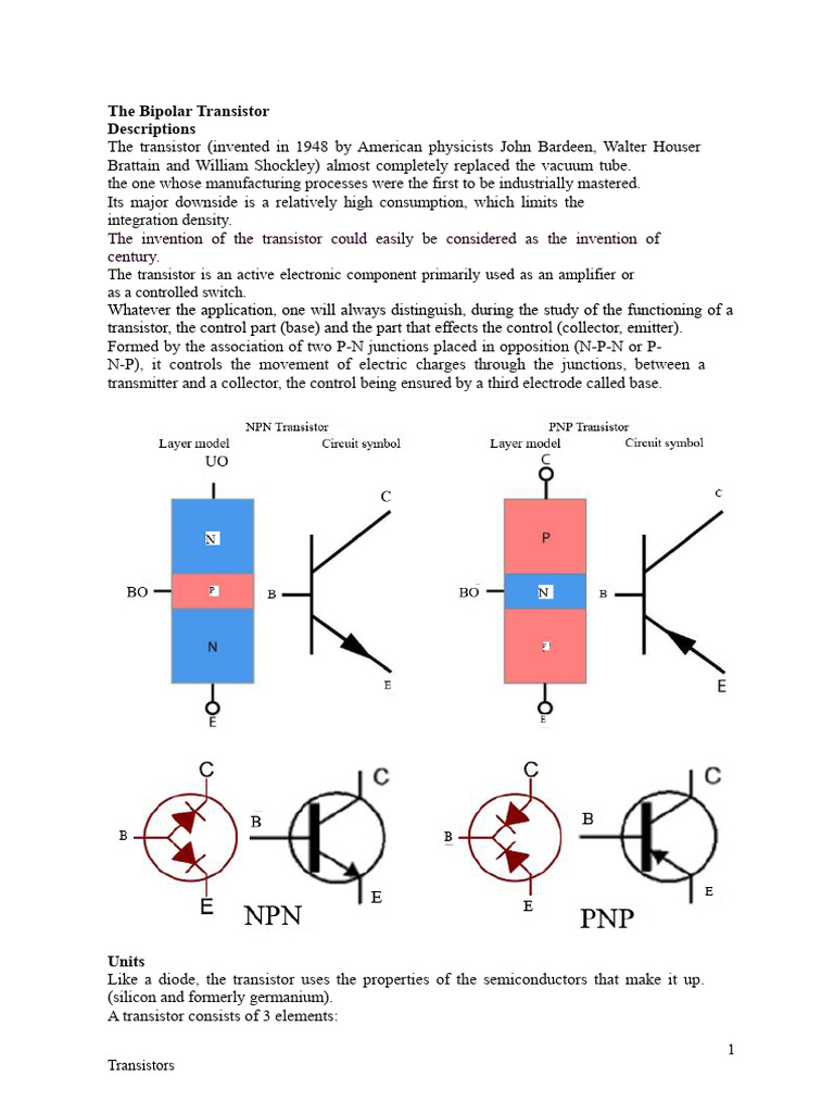 Transistors (2) | PDF | Bipolar Junction Transistor | Transistor