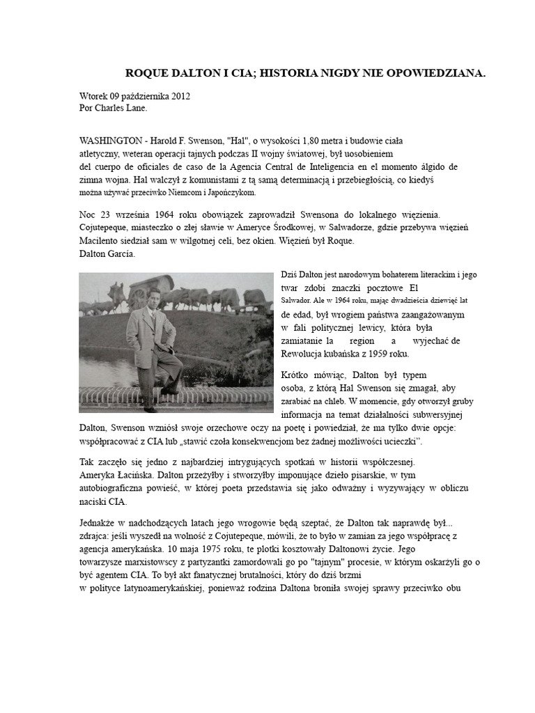Roque Dalton i CIA | PDF