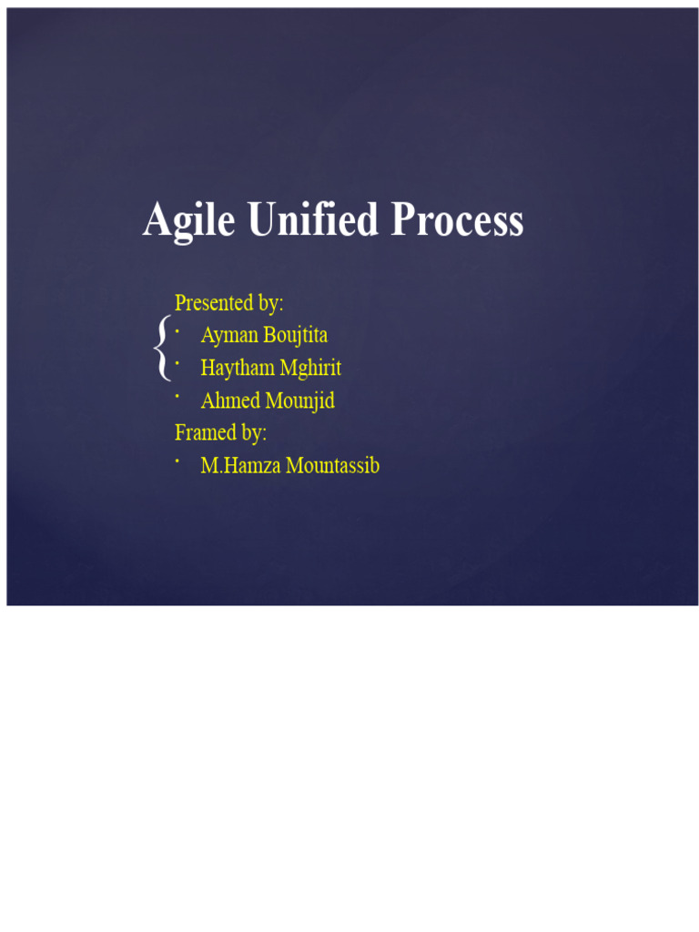 Agile Unified Process | PDF | Agile Software Development | Software Development Process