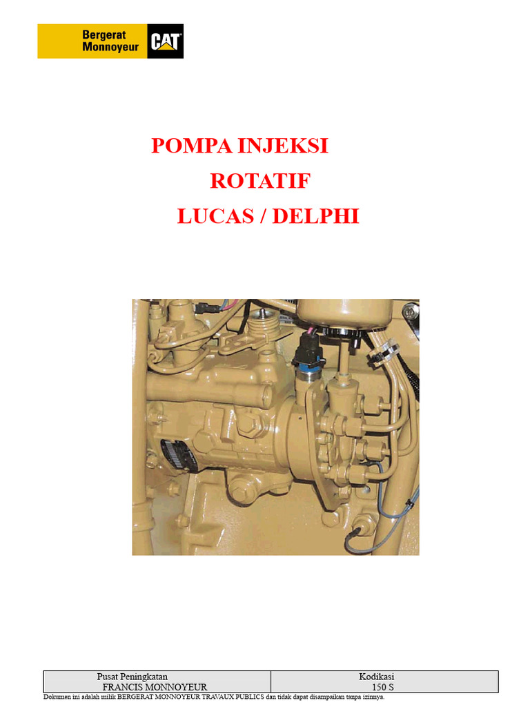 150 S - Pompa Injeksi Rotatif Lucas, Delphi | PDF
