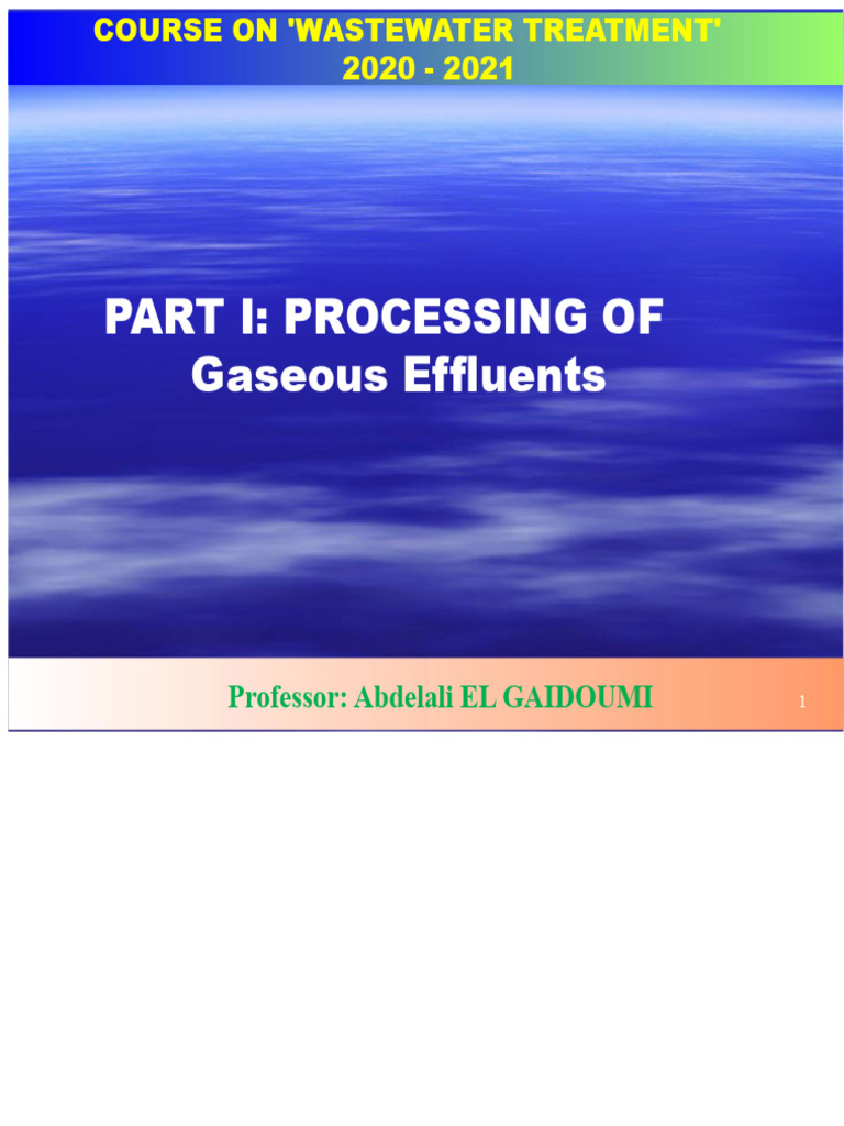 1-Presentation - Wastewater Treatment.ppt | PDF | Greenhouse Effect ...