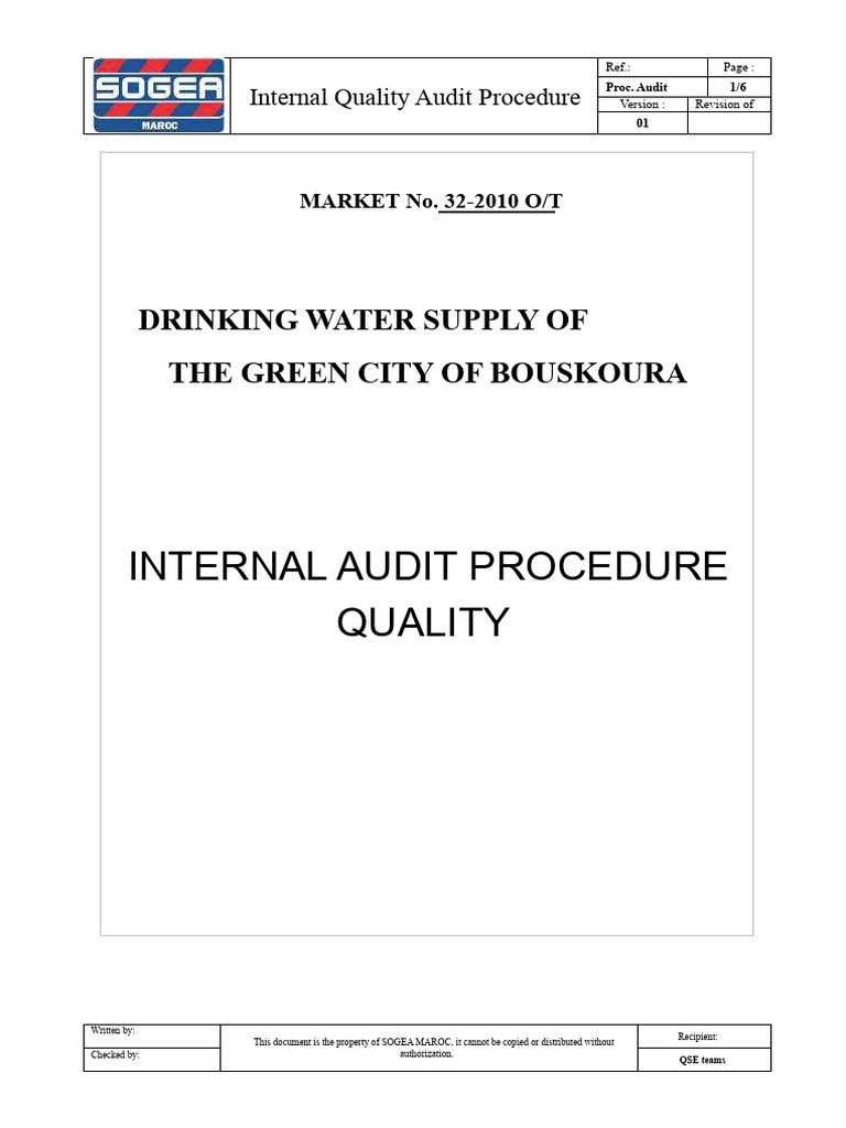 Internal Quality Audit Procedure PDF | PDF | Audit | Business