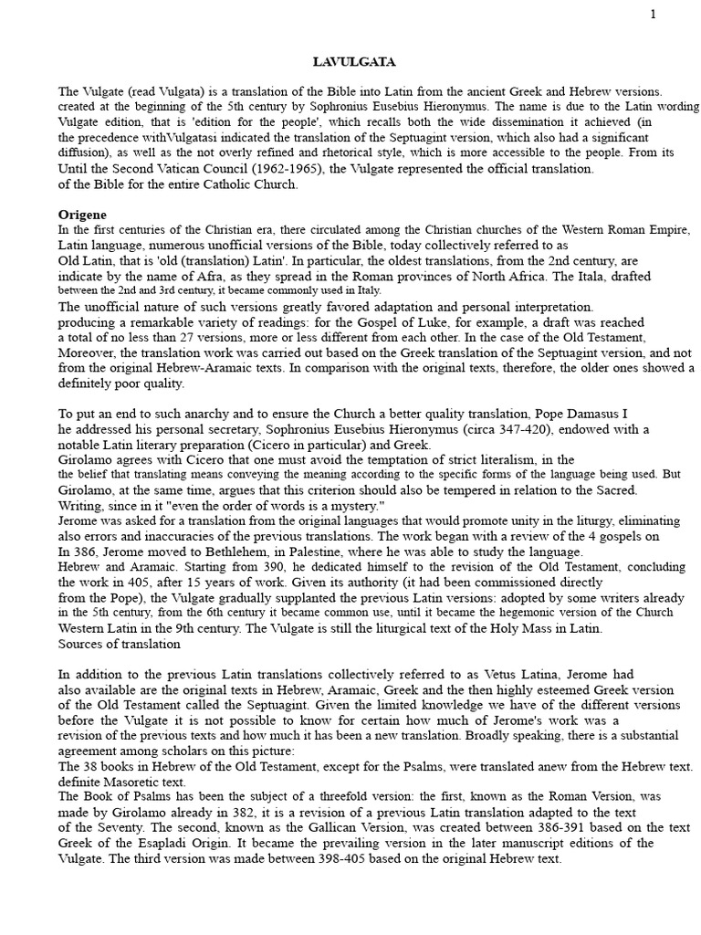 03 The Vulgate | PDF | Jerome | Septuagint