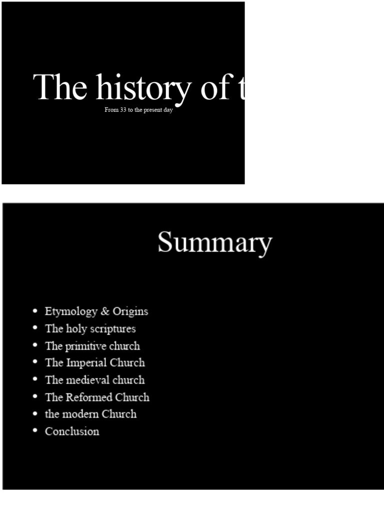 The History of The Church (Overview) | PDF | Abrahamic Religions