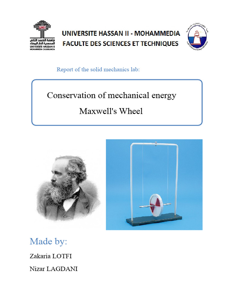 Maxwell's Wheel Report of the Lab Session | PDF | Rotation Around A ...