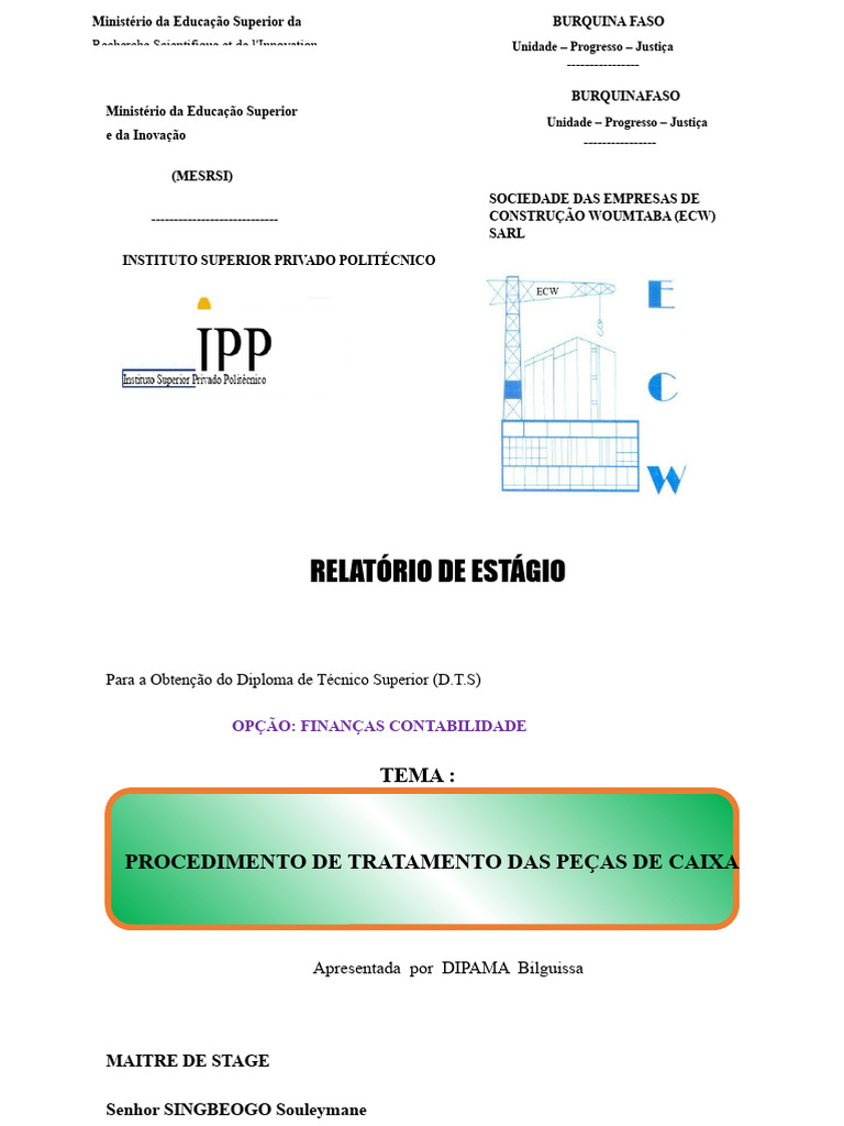 relatório Dipama.docx | PDF | Contabilidade | Business