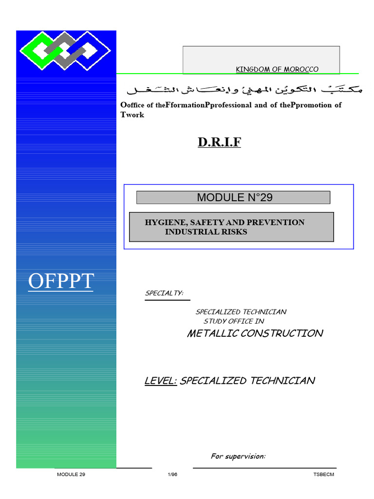 M26_Health and Safety at Work in Metal Construction - WWW.OFPPT.01.MA ...