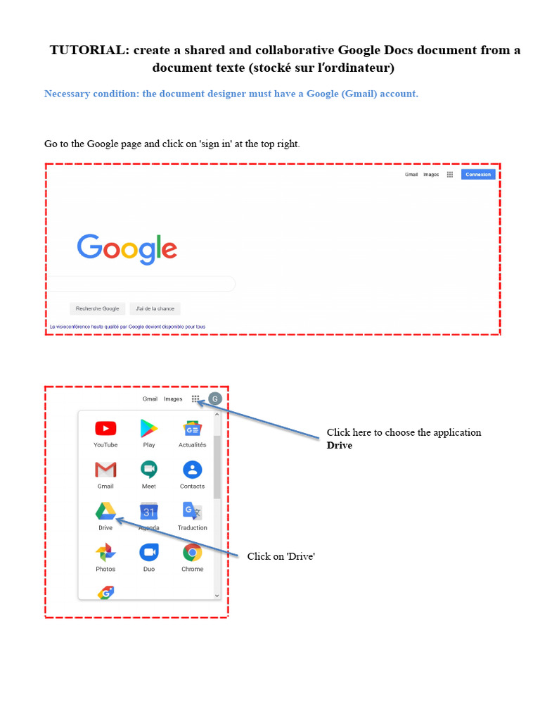 Tutorial - Create a Collaborative Google Doc | PDF | Computer File ...