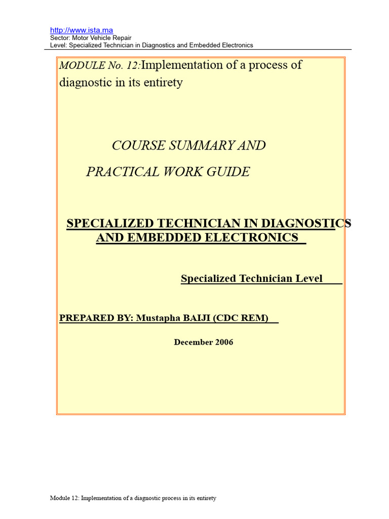 Implementation of a Diagnostic Process | PDF | Throttle | Actuator
