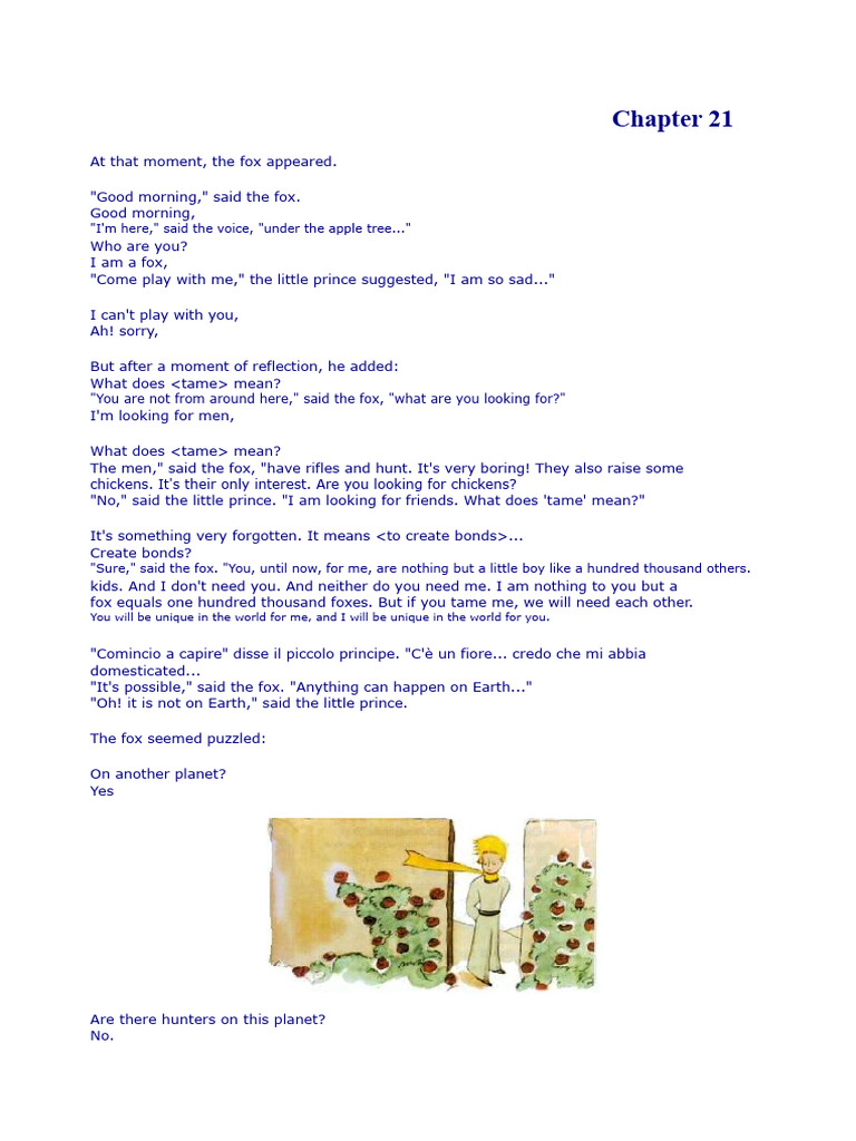 The Little Prince and The Fox | PDF | The Little Prince