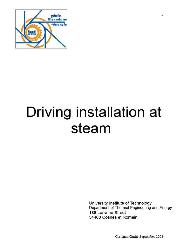 Steam Turbine Lab | PDF | Steam | Boiler