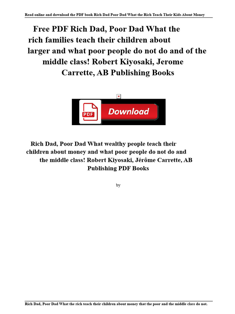 Rich Dad Poor Dad | PDF