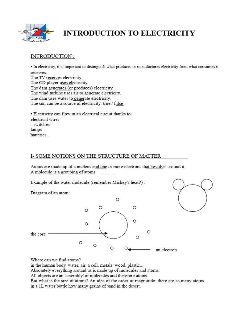 Introduction To Electricity PDF | PDF | Electric Current | Electrical ...