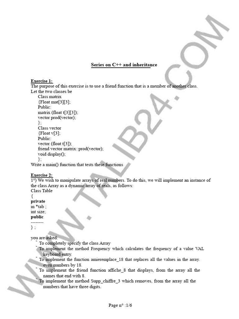 Resolved Exercises of Object-Oriented Programming | PDF | Class ...