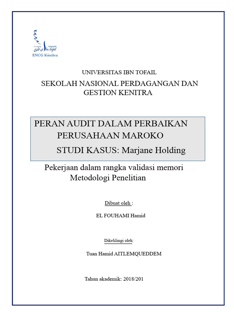 Memoire-MR Audit Internal dan Kinerja | PDF