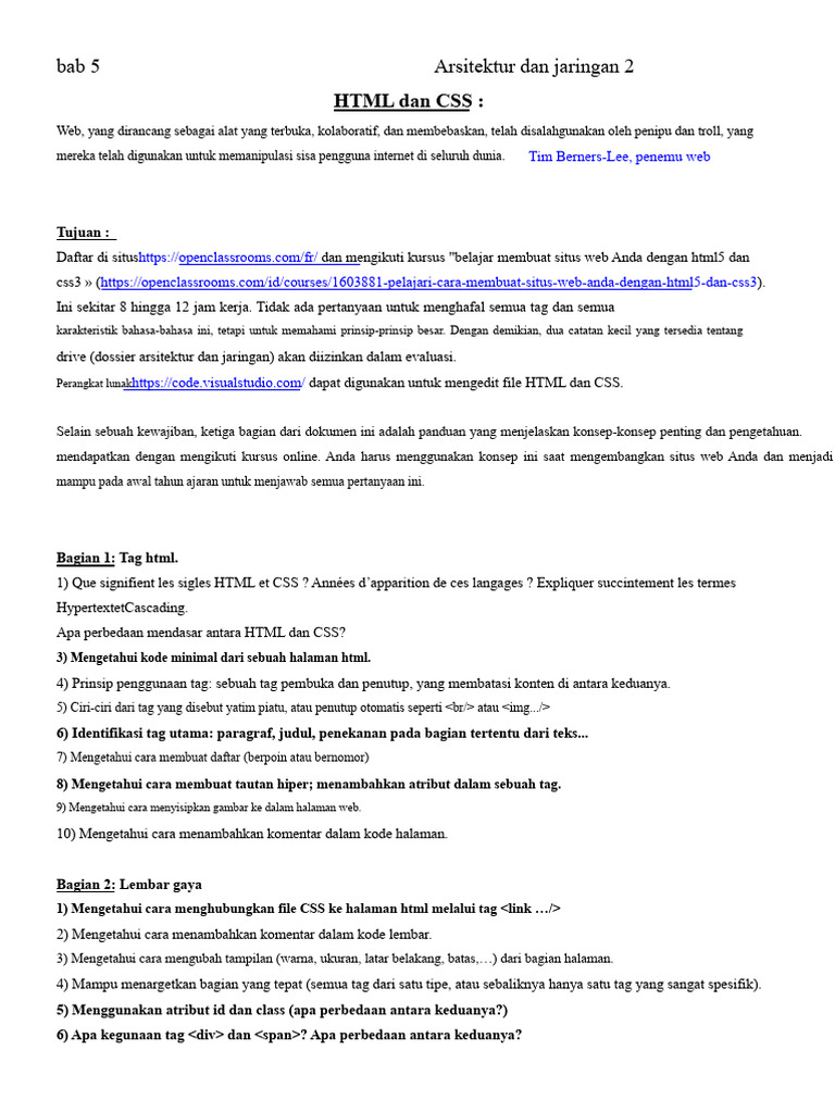 5 Proyek HTML-CSS | PDF