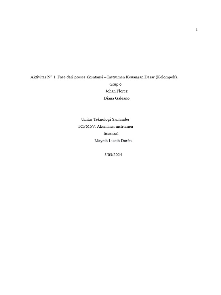 Fase Proses Akuntansi Instrumen Keuangan | PDF