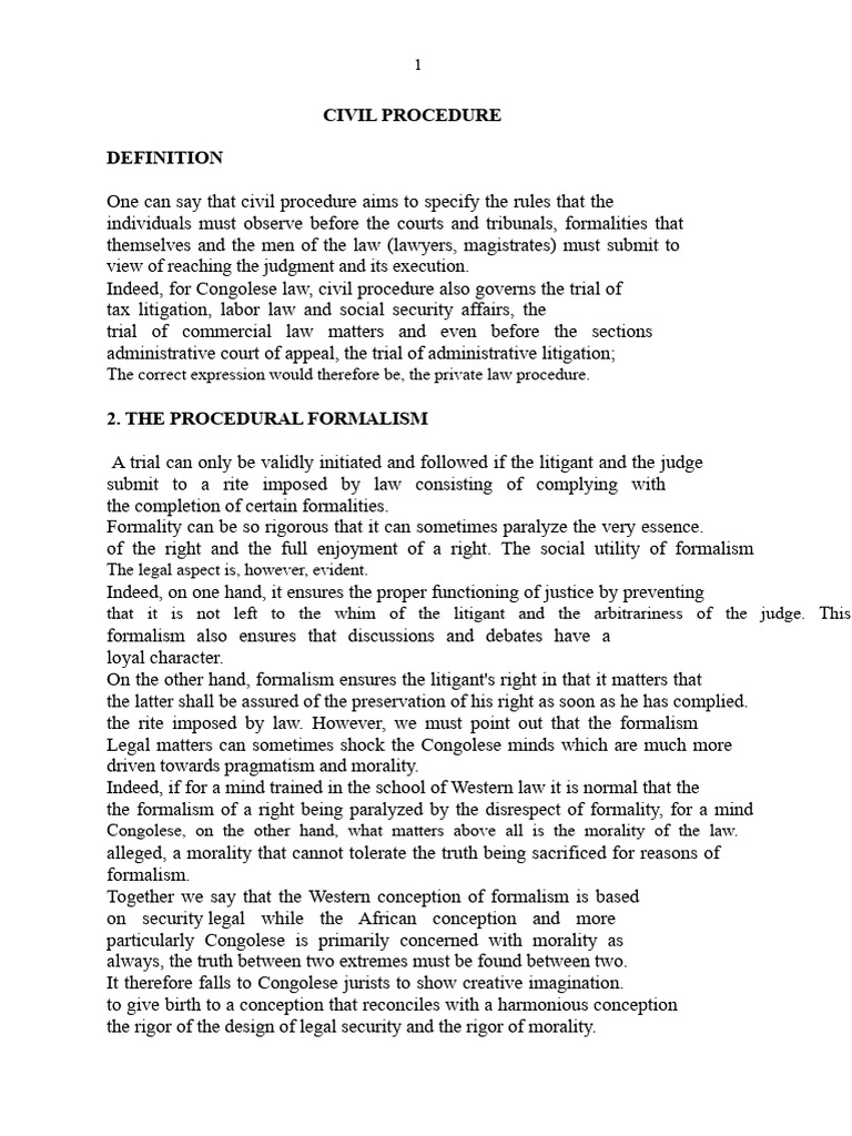 Civil Procedure | PDF | Judgment (Law) | Lawsuit