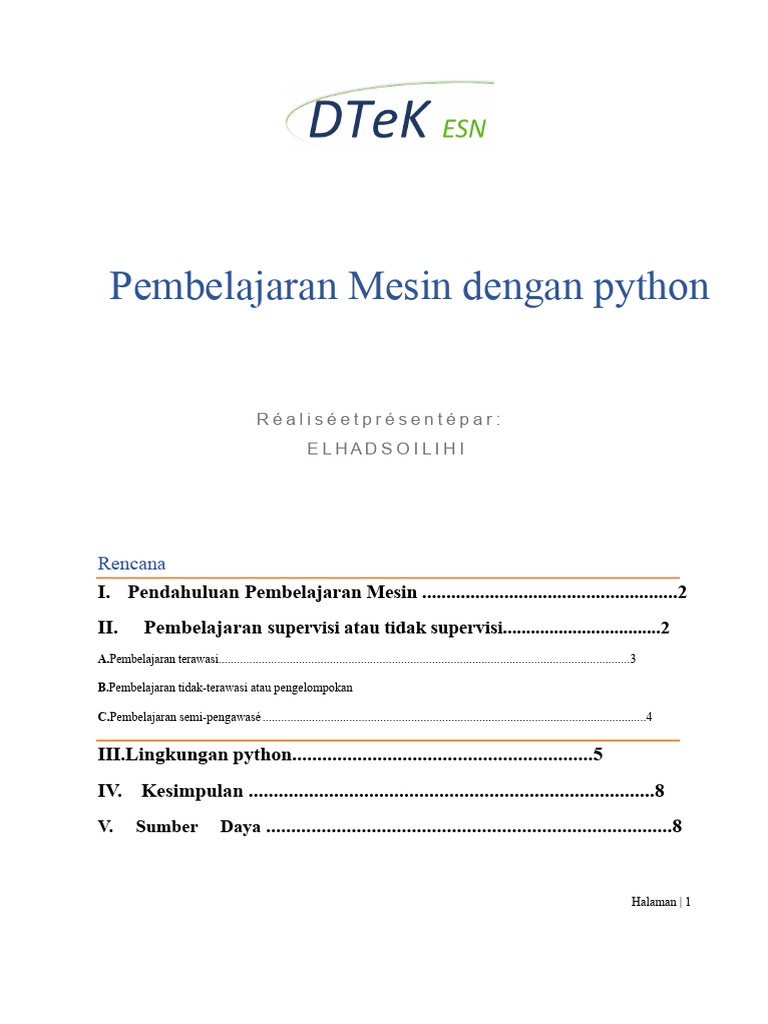 Pembelajaran Mesin Dengan Python | PDF