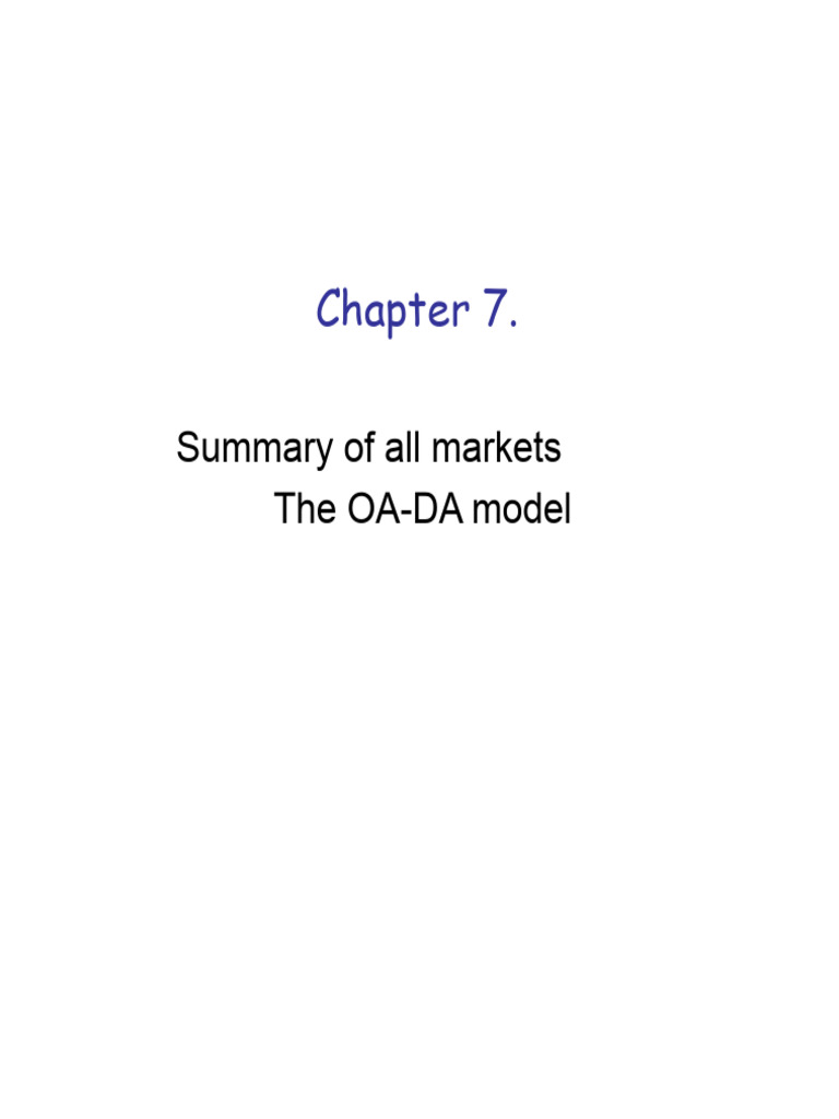 Macro Chapter 7 - The OA-DA Model | PDF | Macroeconomics | Microeconomics