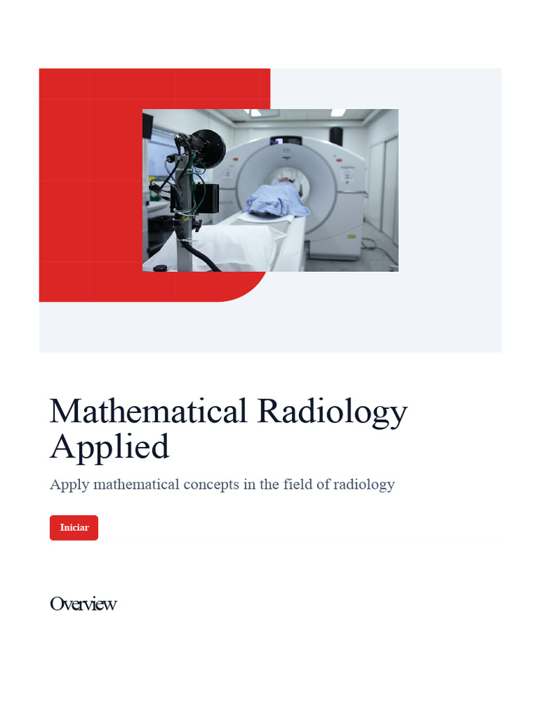 Applied Mathematics in Radiology | PDF | Radiology | Medical Imaging