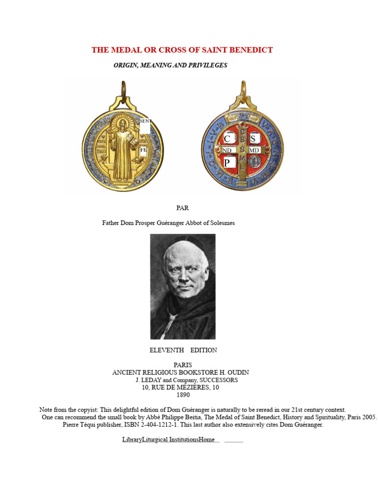 The Medal or Cross of Saint Benedict: Origin, Meaning and Privileges ...