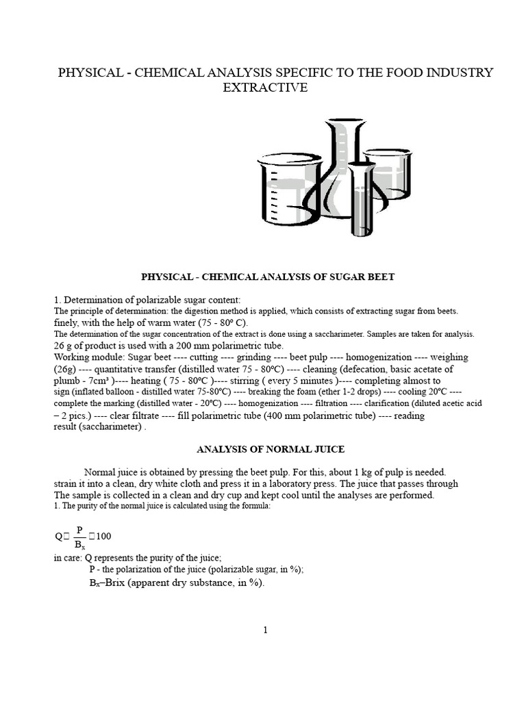 Food Industry Physical-Chemical Analysis | PDF | Ph | Titration