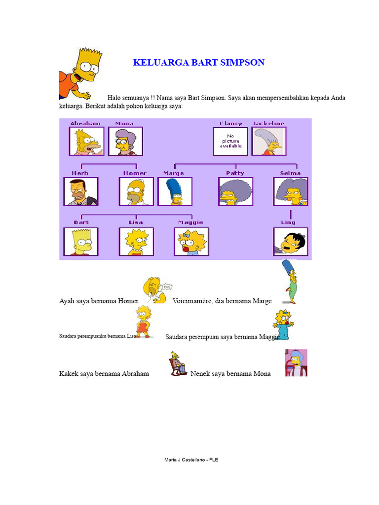 Keluarga Bart Simpson: Nama dan Hubungan | PDF