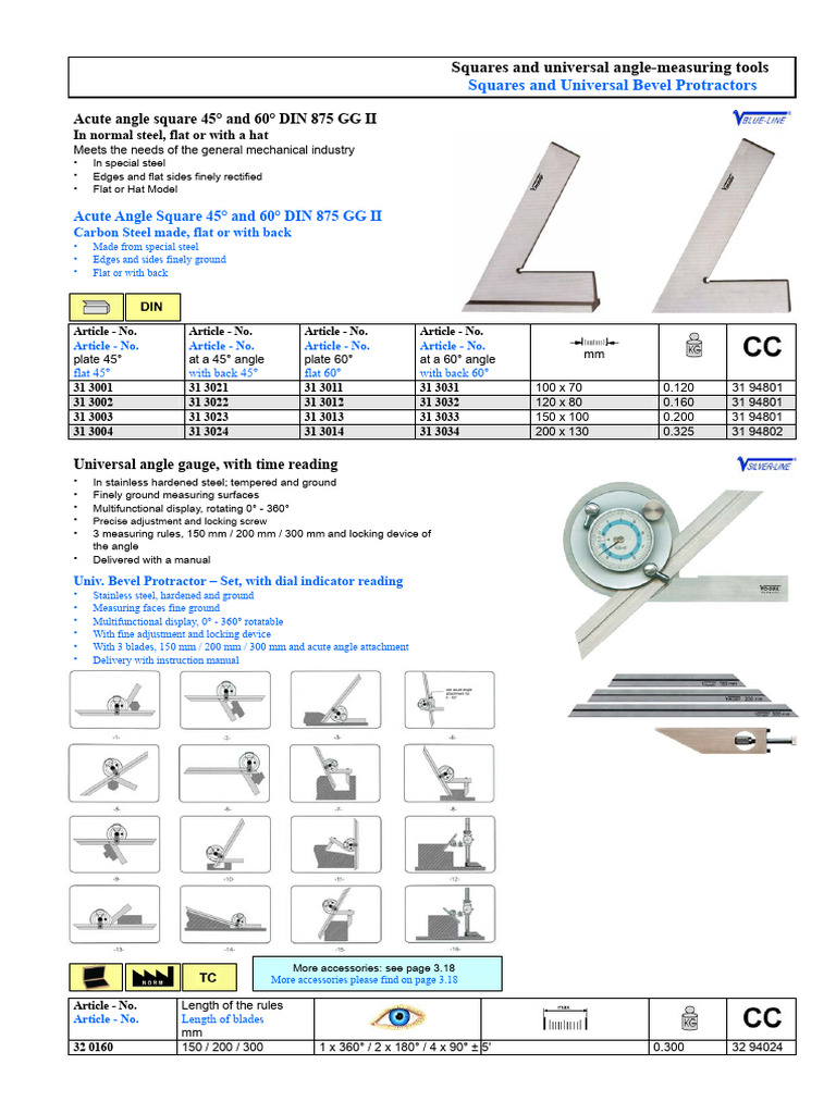 Universal angle rulers and protractors.pdf | PDF | Equipment | Tools