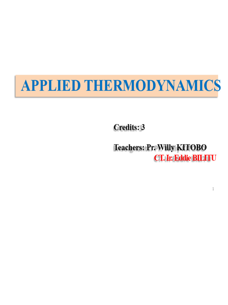 Applied Thermodynamics 2023 Evening | PDF | Thermodynamics | Heat