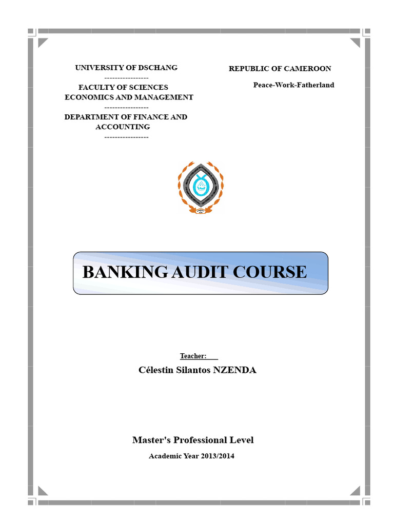 Banking Audit Course Overview | PDF | Banks | Securities (Finance)