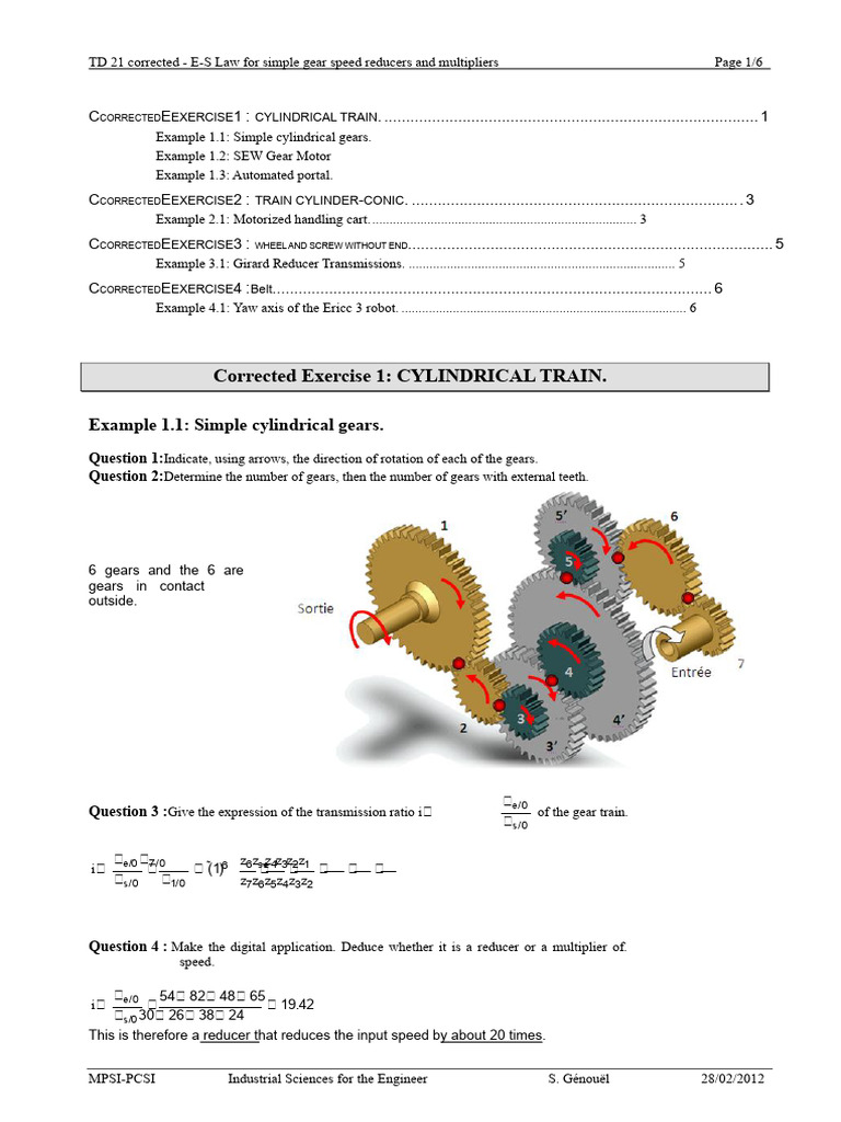 TD 21 Corrected - E-S Law For Simple Gear Speed Reducers and ...