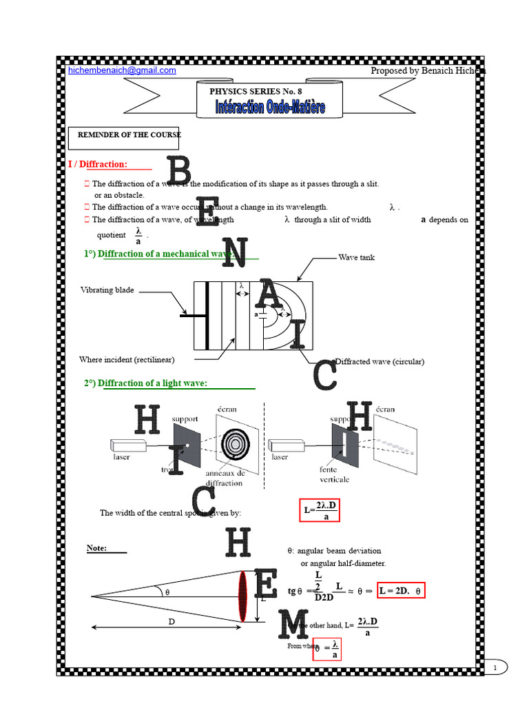 PH8 (Wave-Matter Interactions) | PDF | Waves | Wavelength