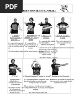 Netball Umpire Hand Signals Guide | PDF | Hand | Arm
