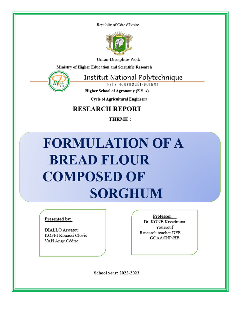 Product Project Flour Group 1 Final | PDF | Wheat | Cereals