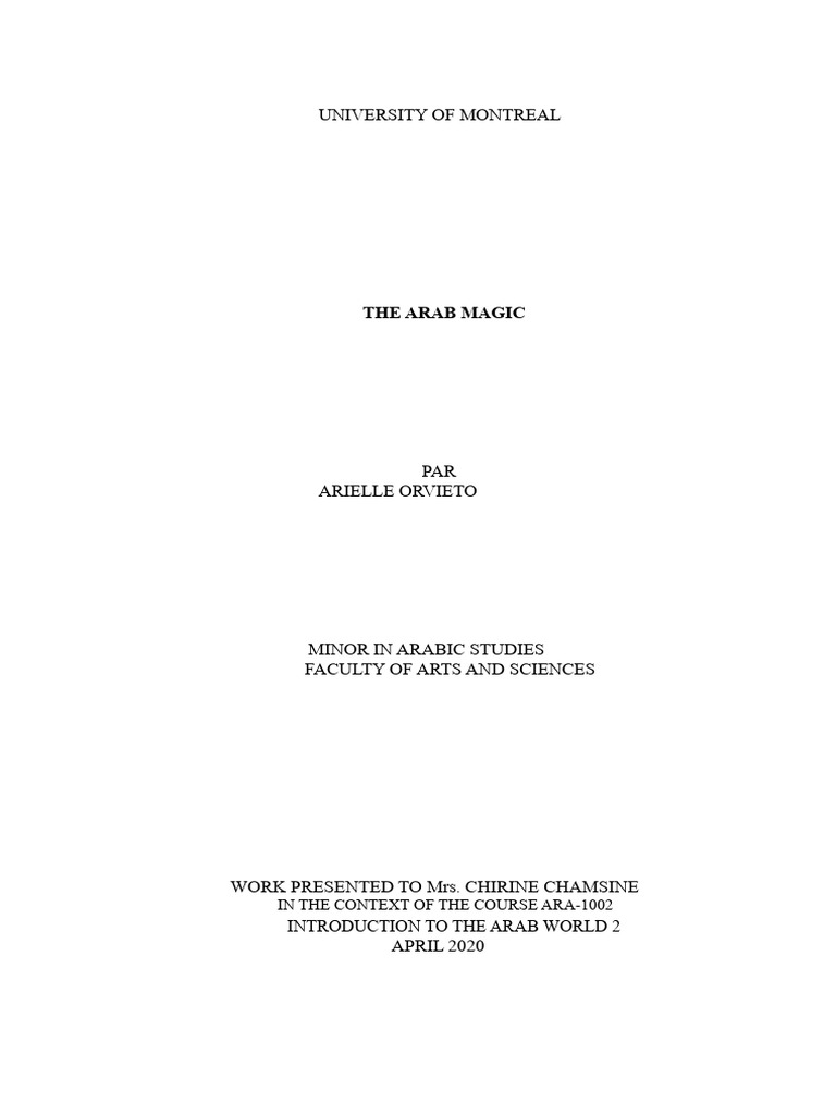 Arabic Magic-1 | PDF | Jinn | Witchcraft