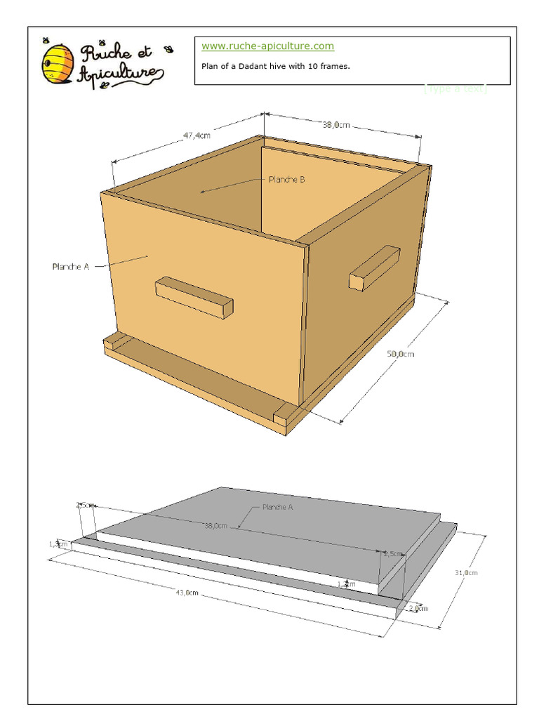 Dadant 10 Frame Hive Plan | PDF