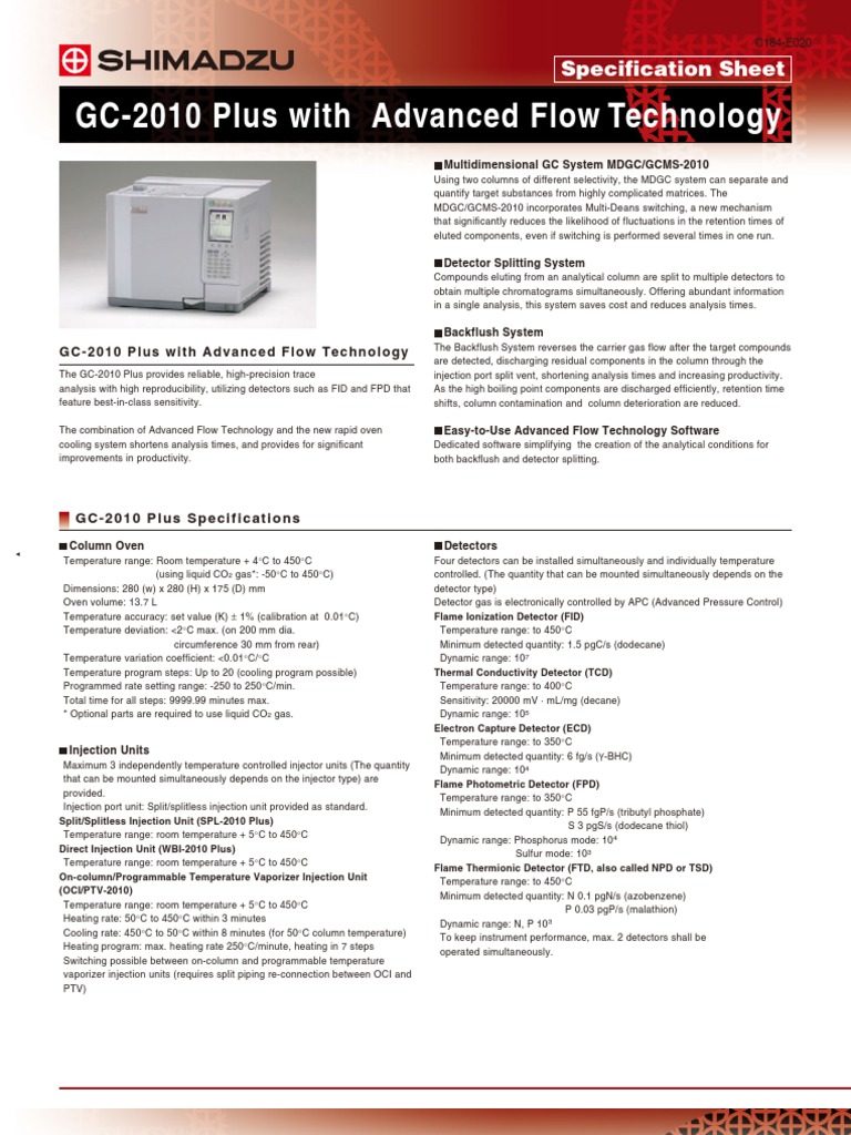 GC - 2010 - Plus With Advanced Flow Technology - C184E020 | PDF ...