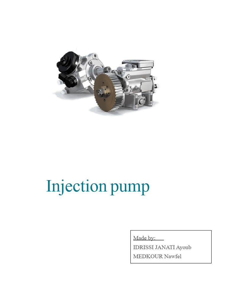 Injection Pump Report | PDF | Fuel Injection | Flow Measurement