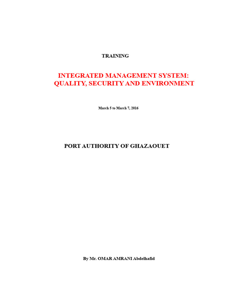 SMI Training | PDF | Quality Management | Quality Management System