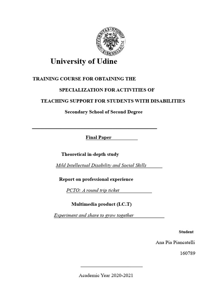 Thesis Ana Pia Piancatelli | PDF | Intellectual Disability | Prenatal ...
