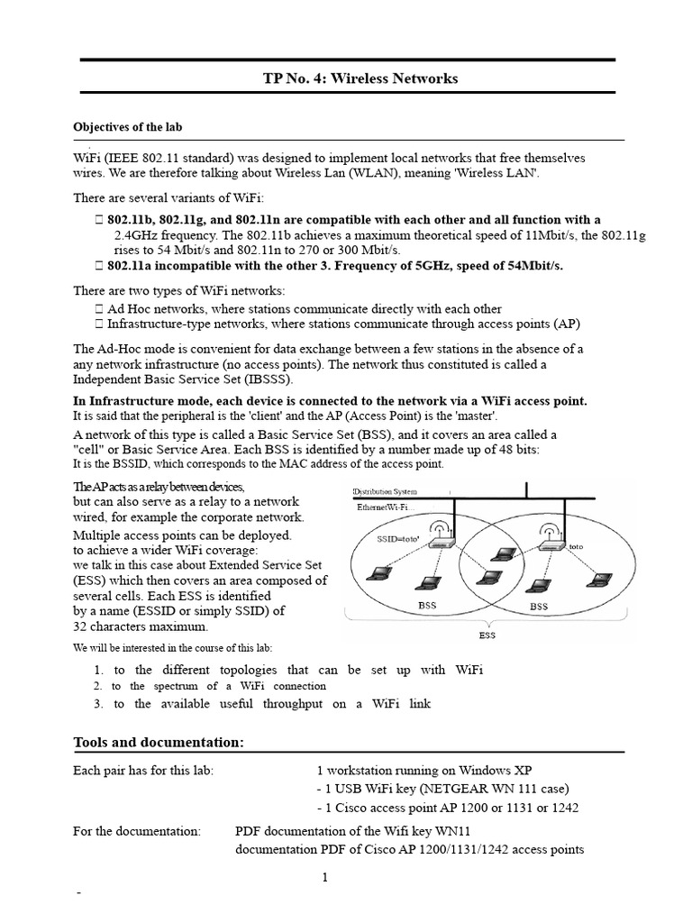 Lab No. 4 _ Wireless Networks | PDF | Wireless Lan | Ieee 802.11
