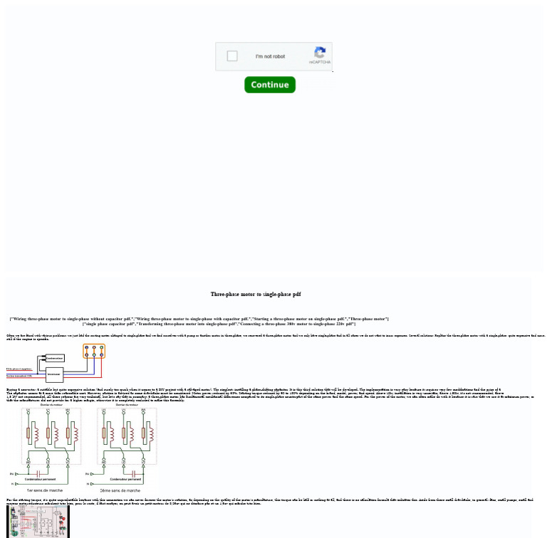 Convert Three-Phase Motor to Single-Phase | PDF | Capacitor ...