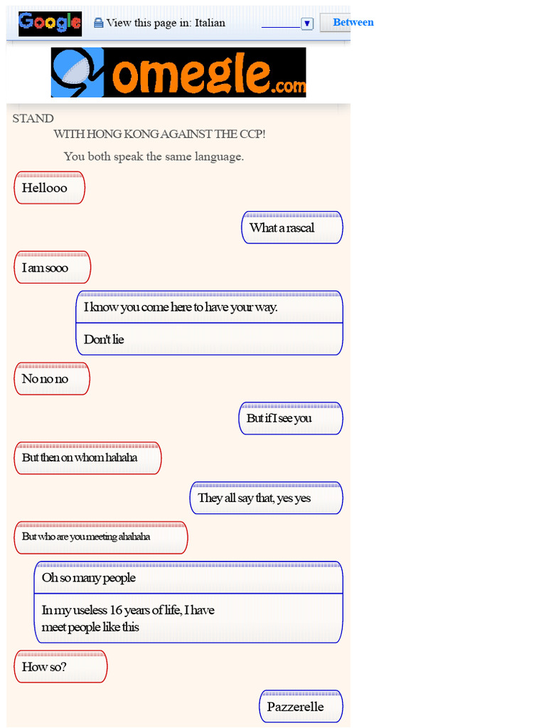 Omegle Talk to Strangers! | PDF