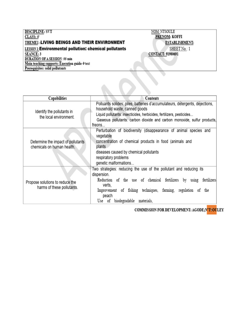 Apc Course Science Life and Earth 4th grade | PDF | Sexually ...