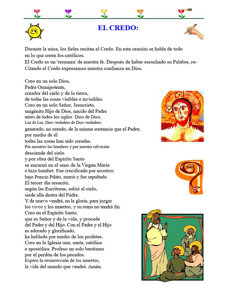 El Credo: Resumen de la Fe Católica | PDF | La resurrección de Jesús ...
