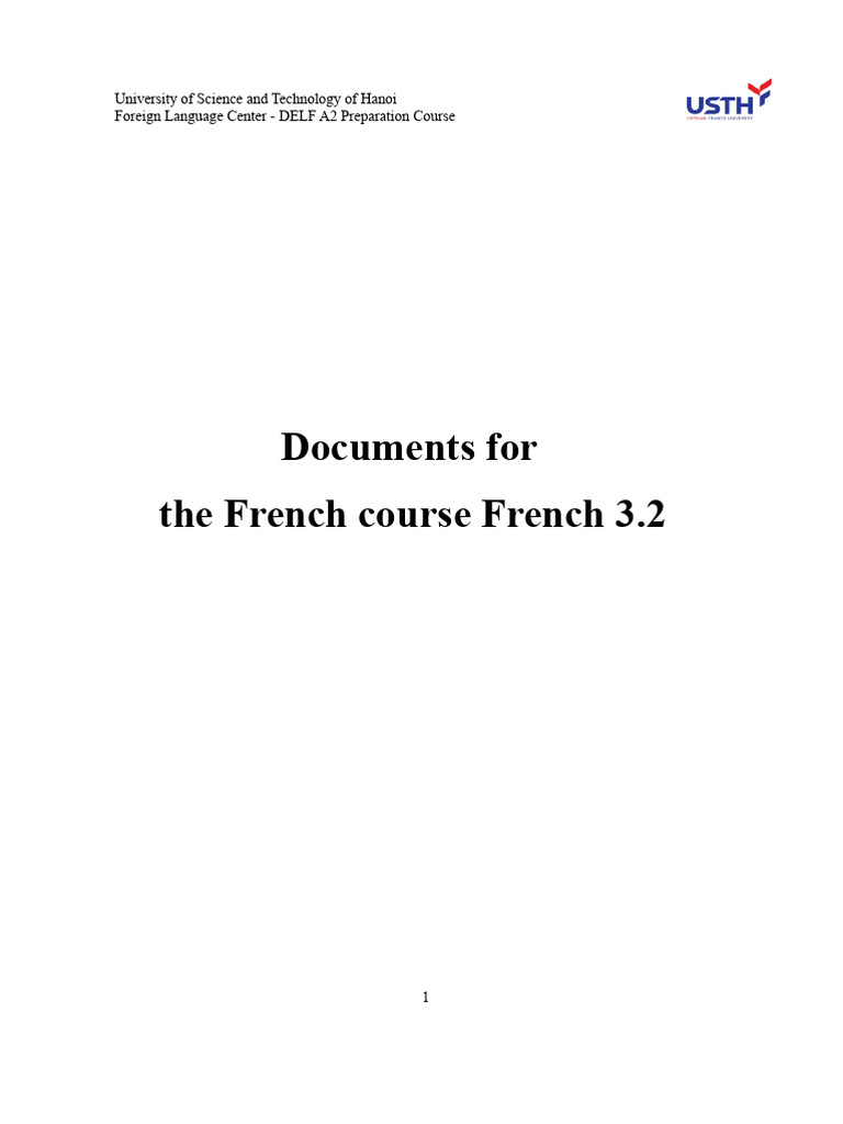 DELF A2 French Course Overview | PDF
