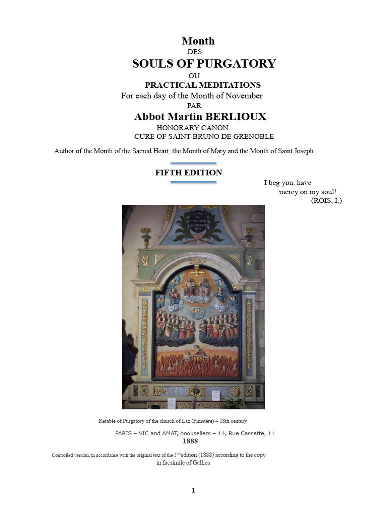 Thirty Days With The Souls in Purgatory | PDF | Purgatory | Hell